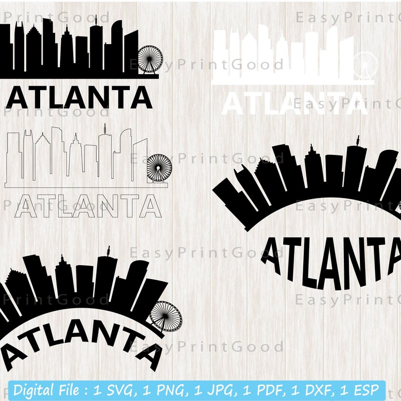 Atlanta Skyline - Etsy
