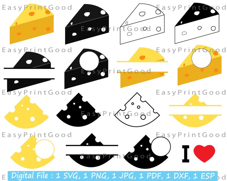 Cheese Svg Cheese Vector Cheese Clipart Food Clipart Food - Etsy