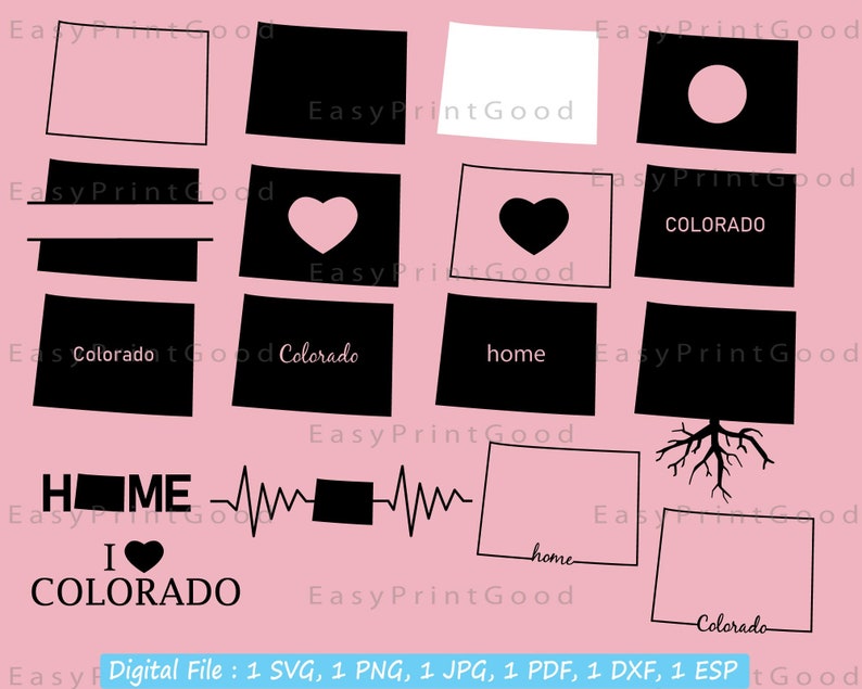 Colorado Svg Bundle Colorado State Svg Colorado Outline - Etsy