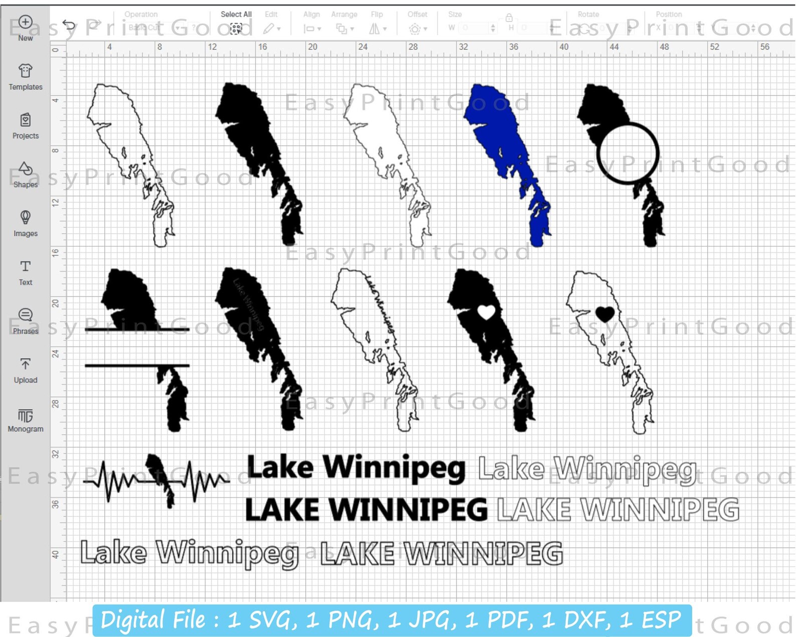 Lake Winnipeg Svg Bundle Lake Winnipeg Outline Love - Etsy