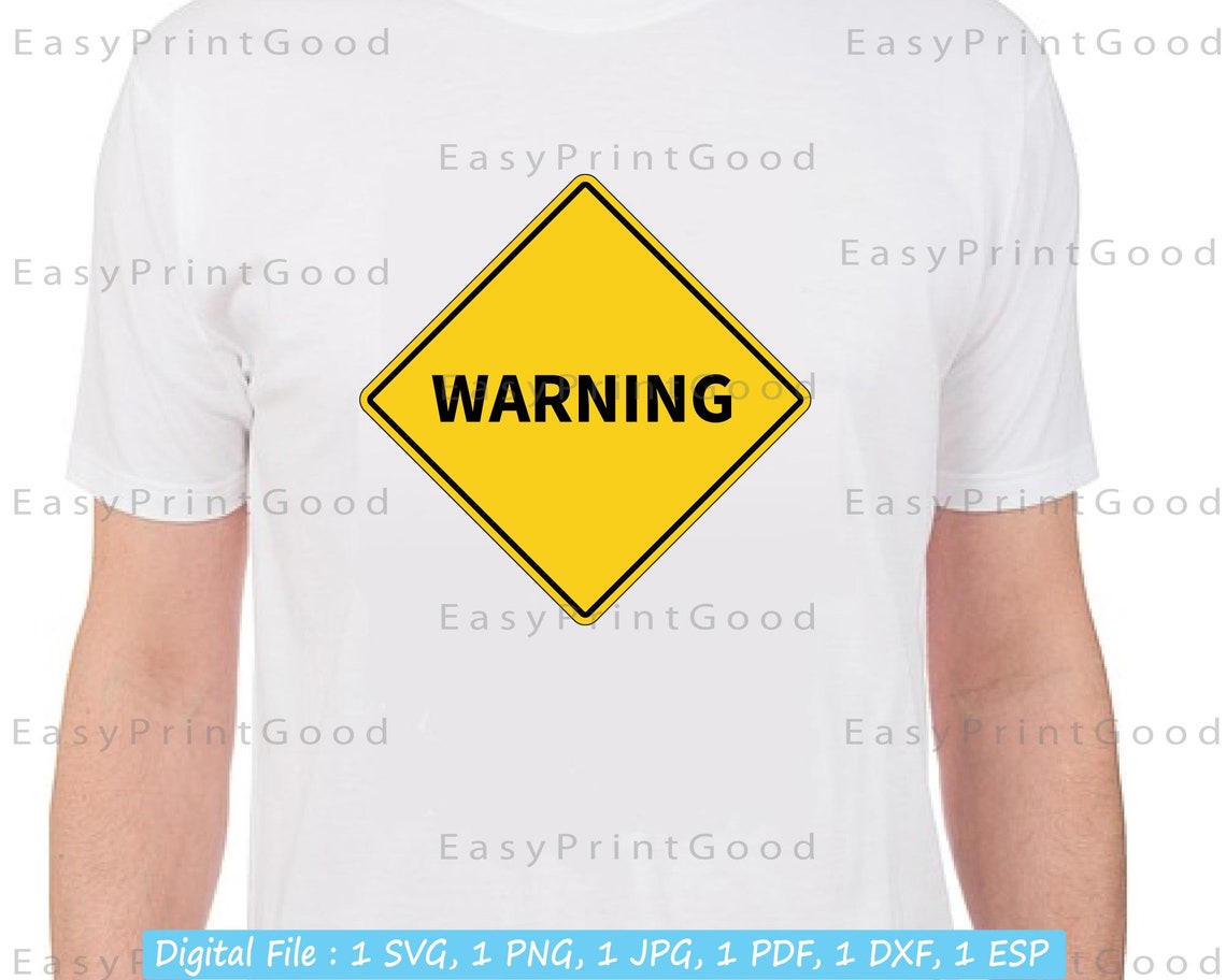 Yellow Road Warning Sign Svg, Caution Svg, Yellow Sign Silhouette ...