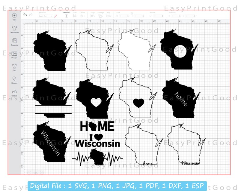 Wisconsin State SVG Bundle Wisconsin Map Svg Wisconsin - Etsy