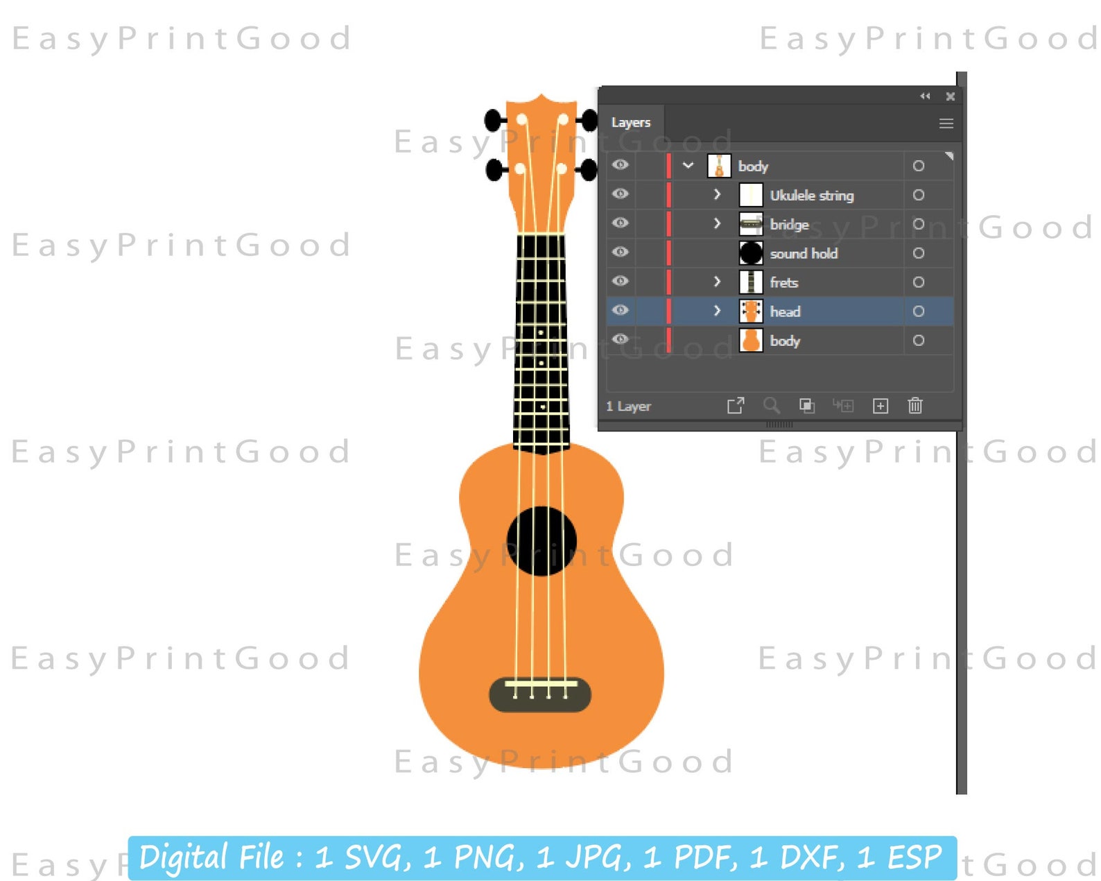 Ukulele Svg Music Teacher Svg Ukulele Clipart Funny Music - Etsy