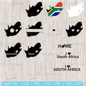 South Africa Map Svg Bundle, South Africa Map Flag Svg, South Africa ...