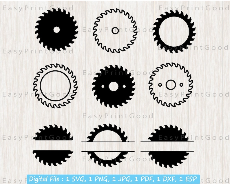 Sawblade SVG Bundle Circular Saw Monogram Frames Circular - Etsy