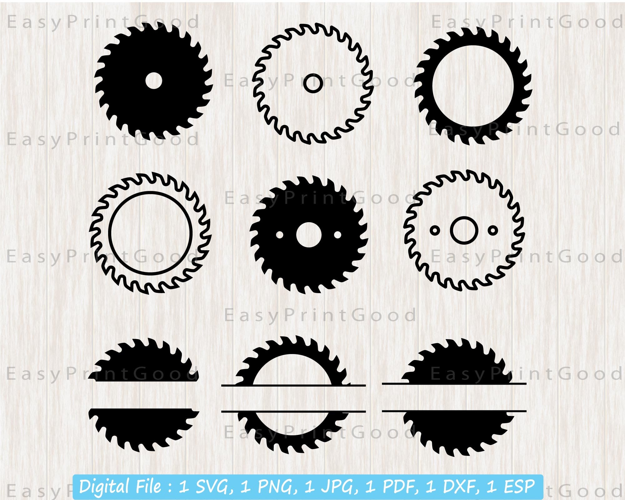 Sawblade SVG Bundle: Circular Saw Monogram Frames (digital Download) - Etsy