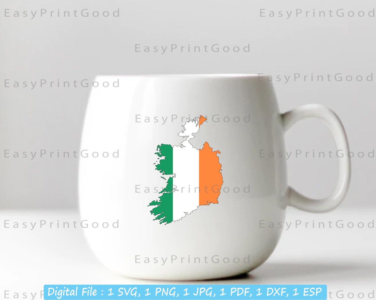 Republic of Ireland Map Flag Svg Ireland Flag Svg Country - Etsy