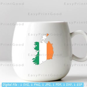 Republic of Ireland Map Flag Svg, Ireland Flag Svg, Country Nation ...