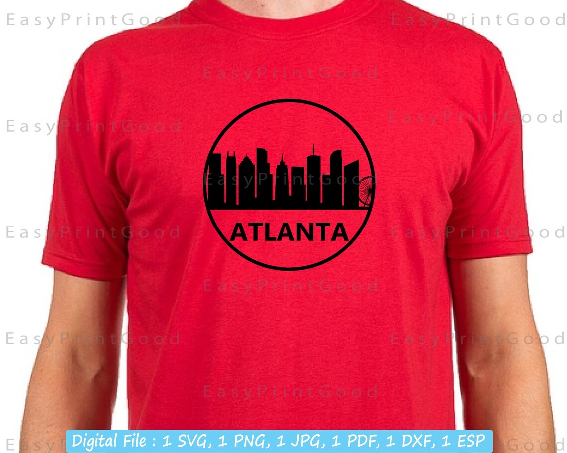 Atlanta Frame Svg Bundle Atlanta Svg Georgia Usa Skyline - Etsy