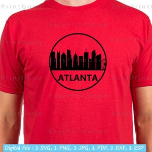 Atlanta Frame Svg Bundle, Atlanta Svg, Georgia Usa Skyline Cityscape ...
