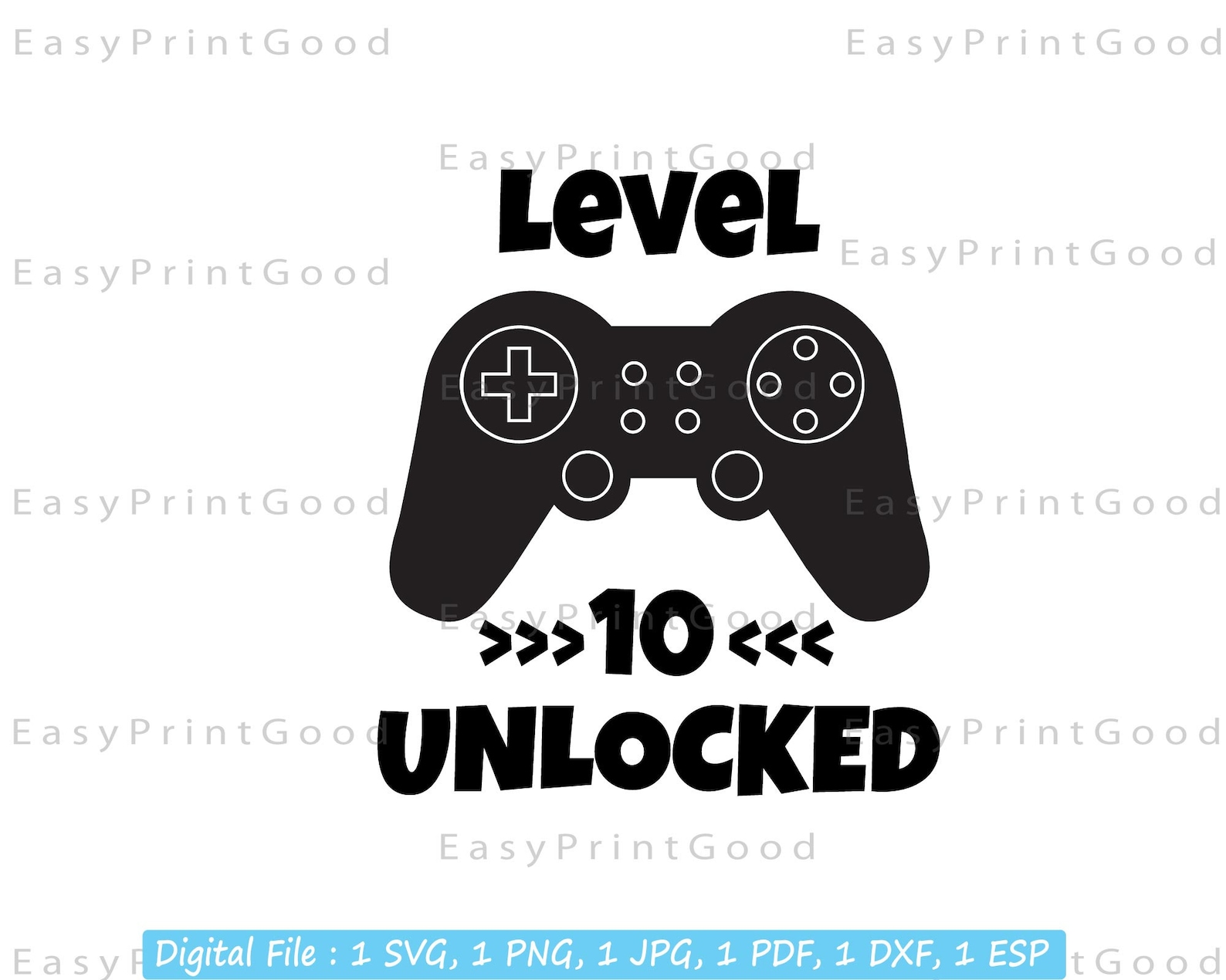 Level 10 Unlocked Svg Birthday Svg 10th Birthday Game - Etsy