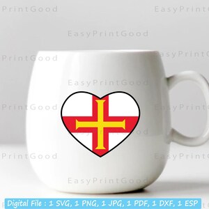 Guernsey Flag Svg Bundle, Guernsey Clipart, Love, Waving, Guernsey Flag ...