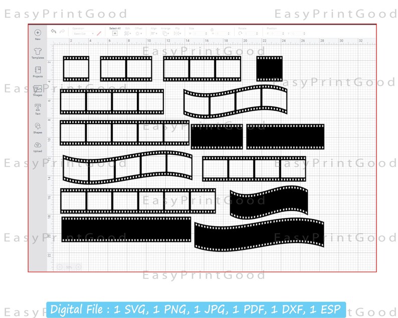 Film Strip Svg Film Clipart Cinema Vintage Svg Movie Film - Etsy