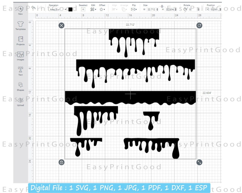 Dripping Borders Svg Blood Dripping Svg Honey Drip Clipart | Etsy