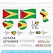 Guyana Flag Svg Bundle, Guyanese Flag Svg, Guyana Guyanese Name ...