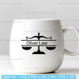 Justice Scales SVG Bundle: Lawyer Monogram, Law Cut File (digital ...