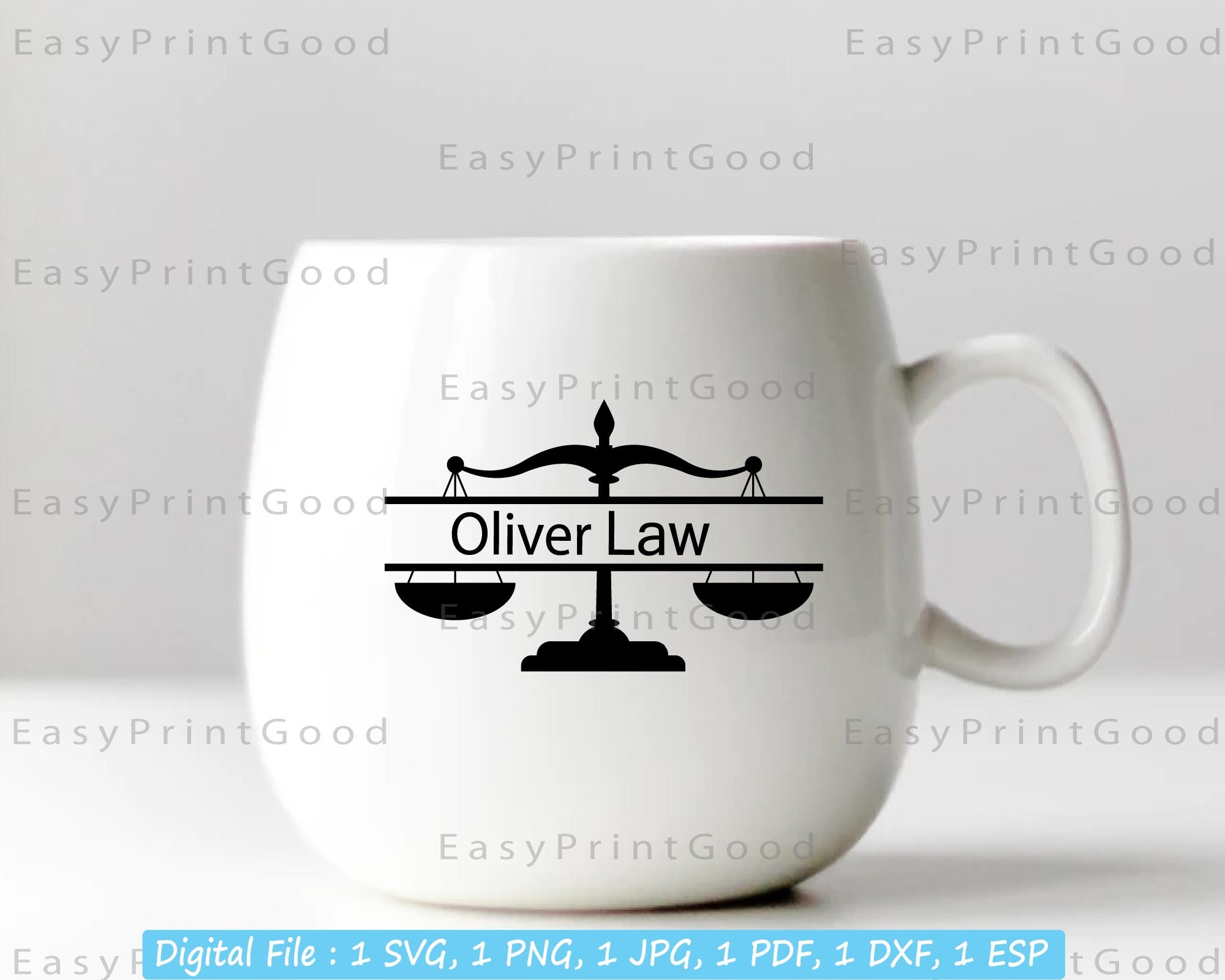 Justice Scales SVG Bundle: Lawyer Monogram, Law Cut File (digital ...