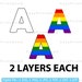 LGBT Alphabet and Numbers Svg, LGBT Pride Font Svg, Gay Pride Alphabet ...