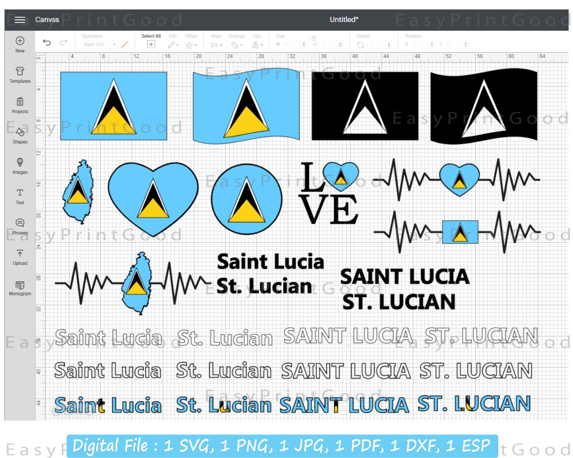 Saint Lucia Flag SVG Bundle: St. Lucian Clip Art (digital Download) - Etsy