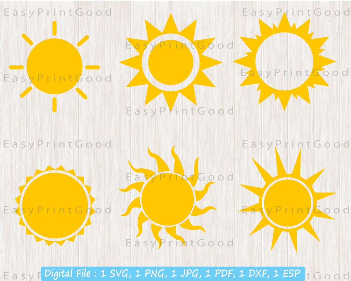 Sun Digital File Sun Svg Sun Light Sunrise Sun Clipart Sun | Etsy