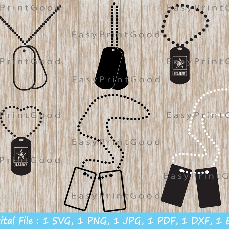 Army Dog Tags Svg - Etsy