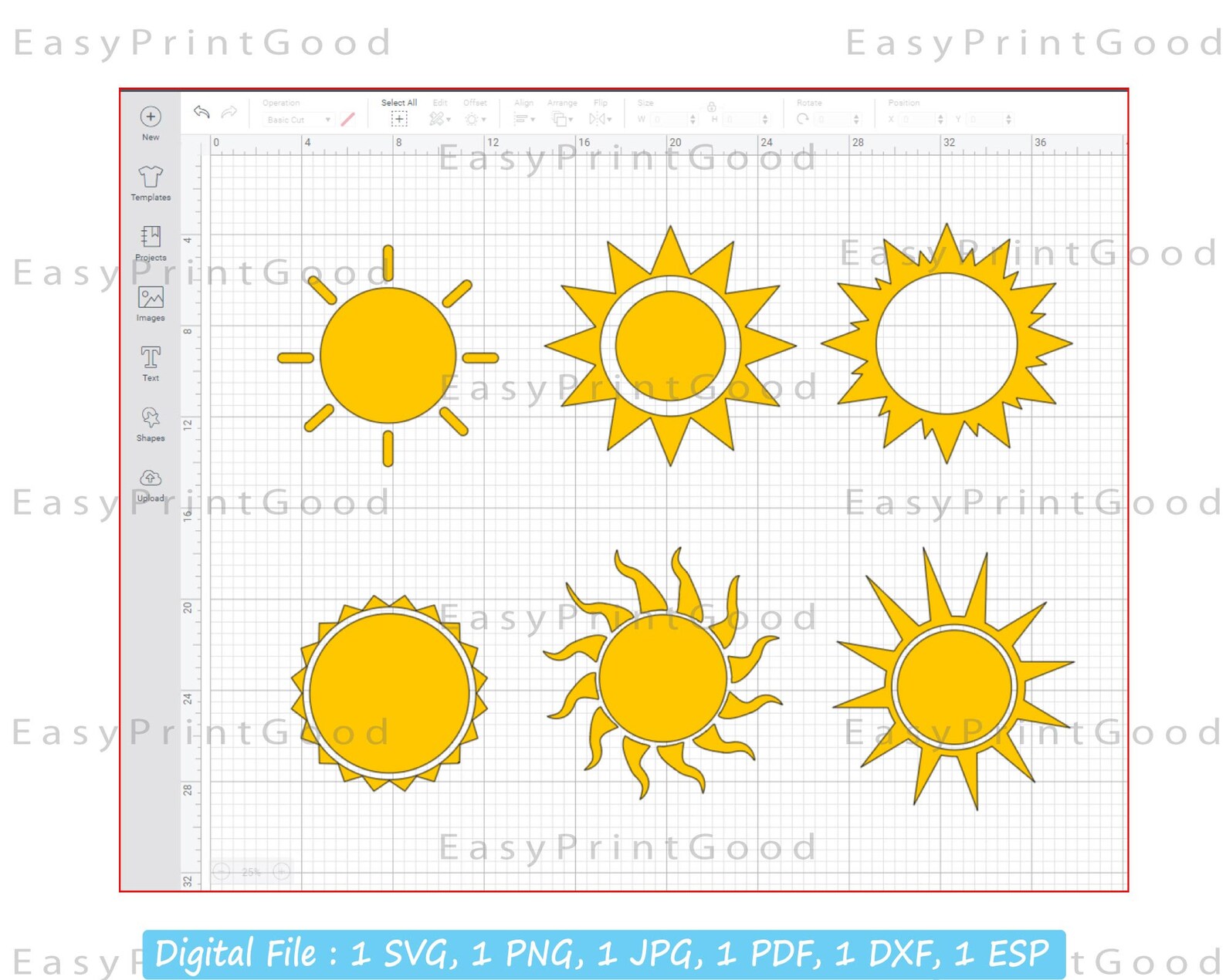 Sun Digital File Sun Svg Sun Light Sunrise Sun Clipart Sun Cricut ...