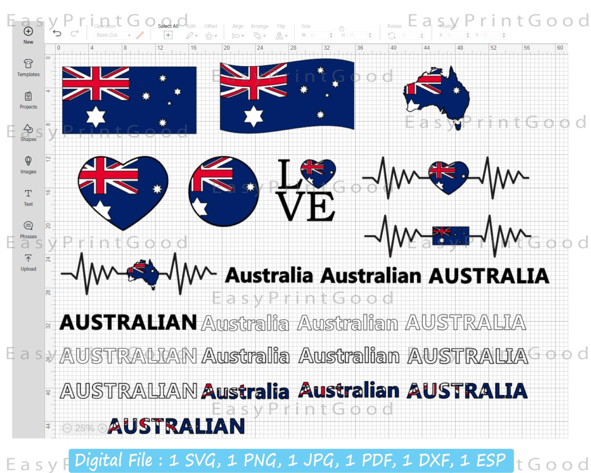Australia Flag Svg Bundle Australian Flag Australia Name - Etsy
