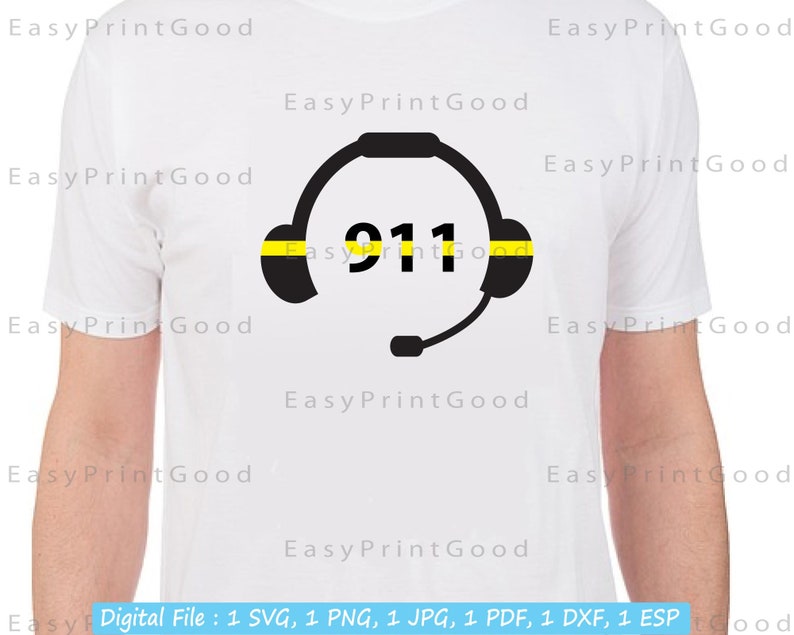 911 Dispatcher SVG Bundle: Headset, Heartbeat Designs (digital Download ...