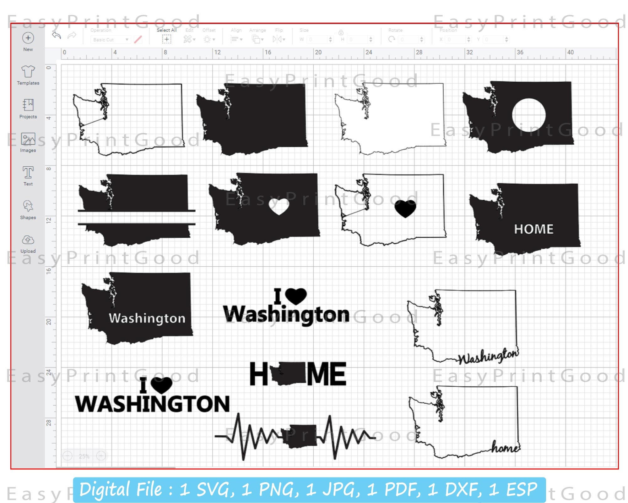 Washington Svg Bundle 15 Washington State Svg Washington | Etsy