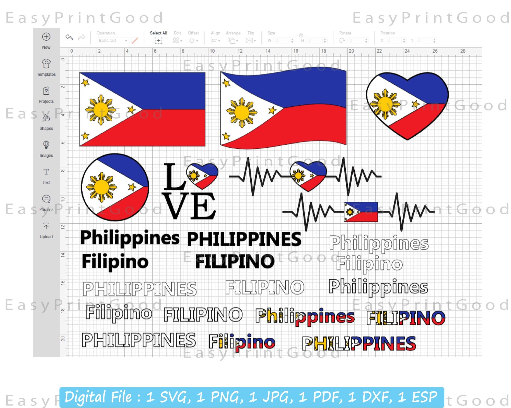 Philippines Flag Svg Bundle Filipino Flag Svg Philippines - Etsy Australia