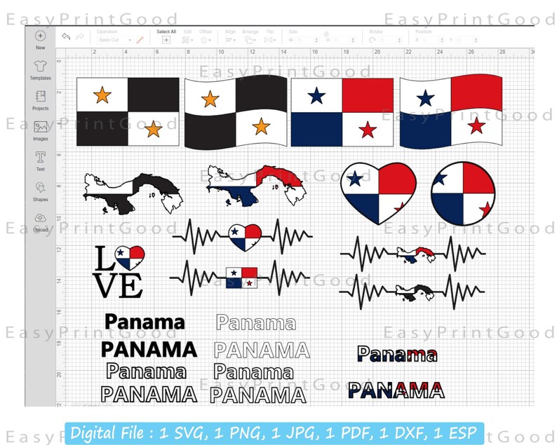 Panama Flag Svg Bundle Panama National Flag Love Panama - Etsy