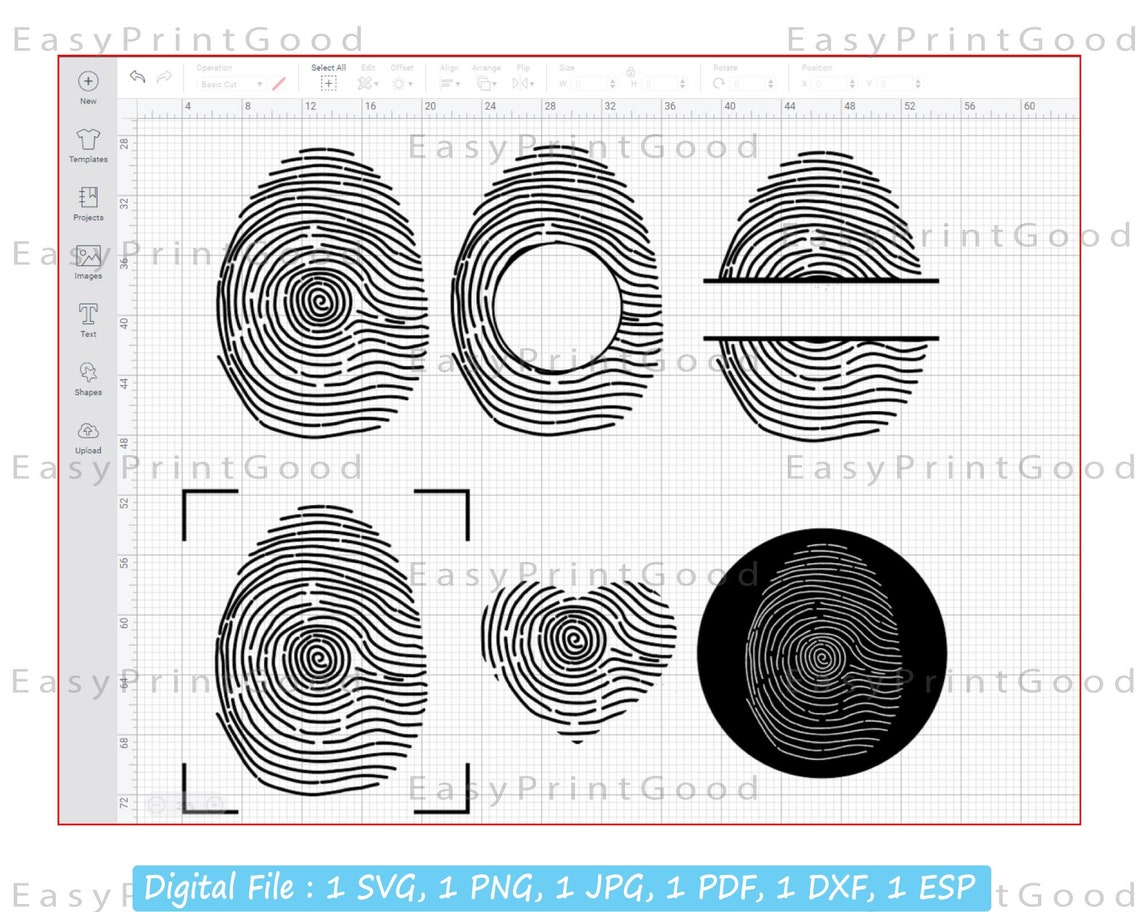 Fingerprint Svg Finger Print Svg Thumbprint Svg Heart - Etsy