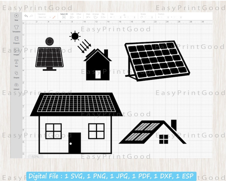 House With Solar Panel Svg Renewable Energy Svg House - Etsy