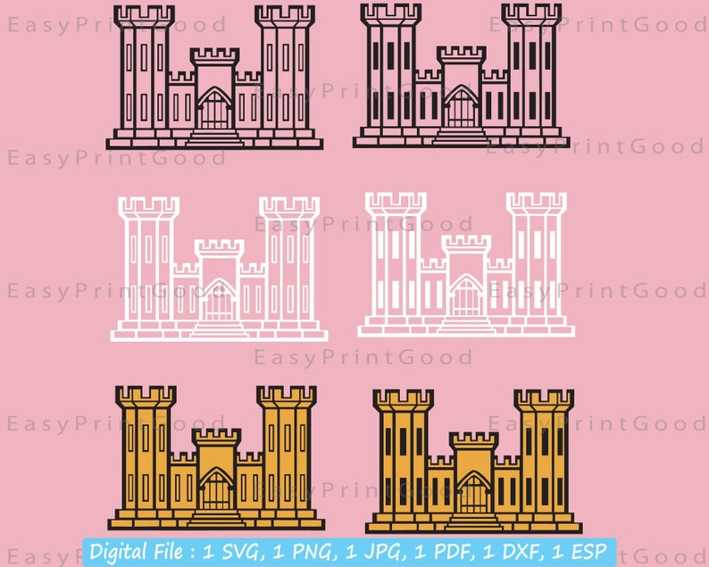 Army Engineer Svg Army Corps of Engineers Castle Union US - Etsy