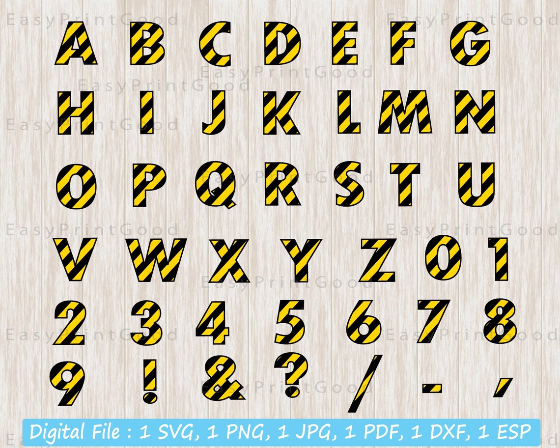 Construction Font Svg Under Construction Svg Construction - Etsy