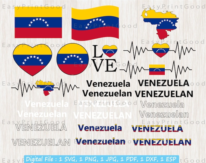 Map Venezuelan Words, Design Svg, Png, Jpg Design, Silhouette, Cricut ...