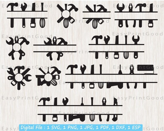 Tools Bundle Svg Tools Svg Tools Clipart Tools Monogram - Etsy