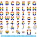 LGBT Alphabet and Numbers Svg, LGBT Pride Font Svg, Gay Pride Alphabet ...