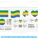 Gabon Flag Bundle Svg, Gabon National Flag Svg, Love Gabon, Waving ...
