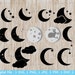 Moon Svg Moon Cut File Moon Clipart Moon Bundle Svg Half - Etsy