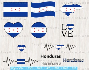 Honduras Flag Svg - Etsy