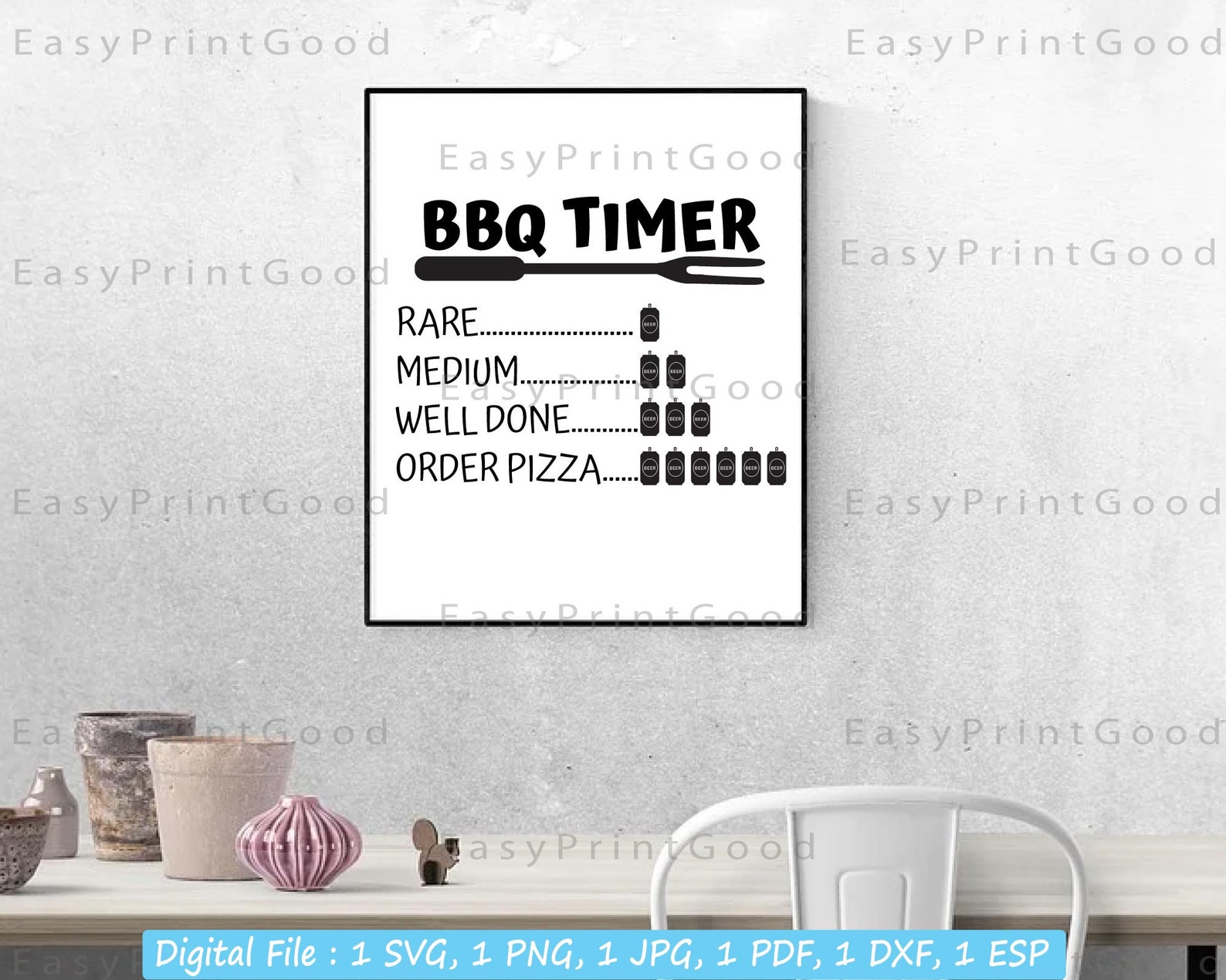 BBQ Timer Svg Barbecue Apron Svg Barbecue Svg BBQ Timer | Etsy