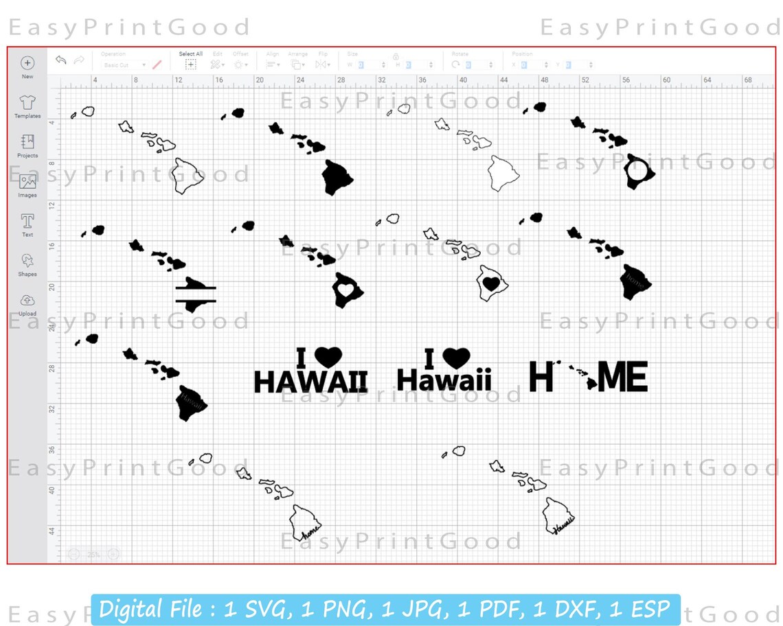 Hawaii State Svg Bundle Hawaii Map Svg Hawaiian State - Etsy