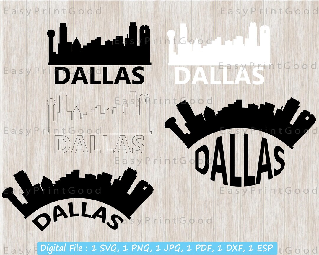 Dallas City Svg, Dallas Usa Skyline Cityscape Silhouette, City Shirt ...