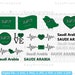 Saudi Arabia Flag Svg Bundle, Saudi Arabia Nation Country Banner, Love ...