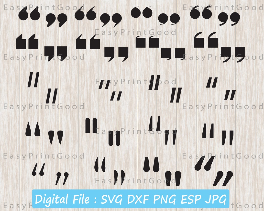Quotation Marks SVG, Citation Marks Clipart, Guillemets Svg Files ...