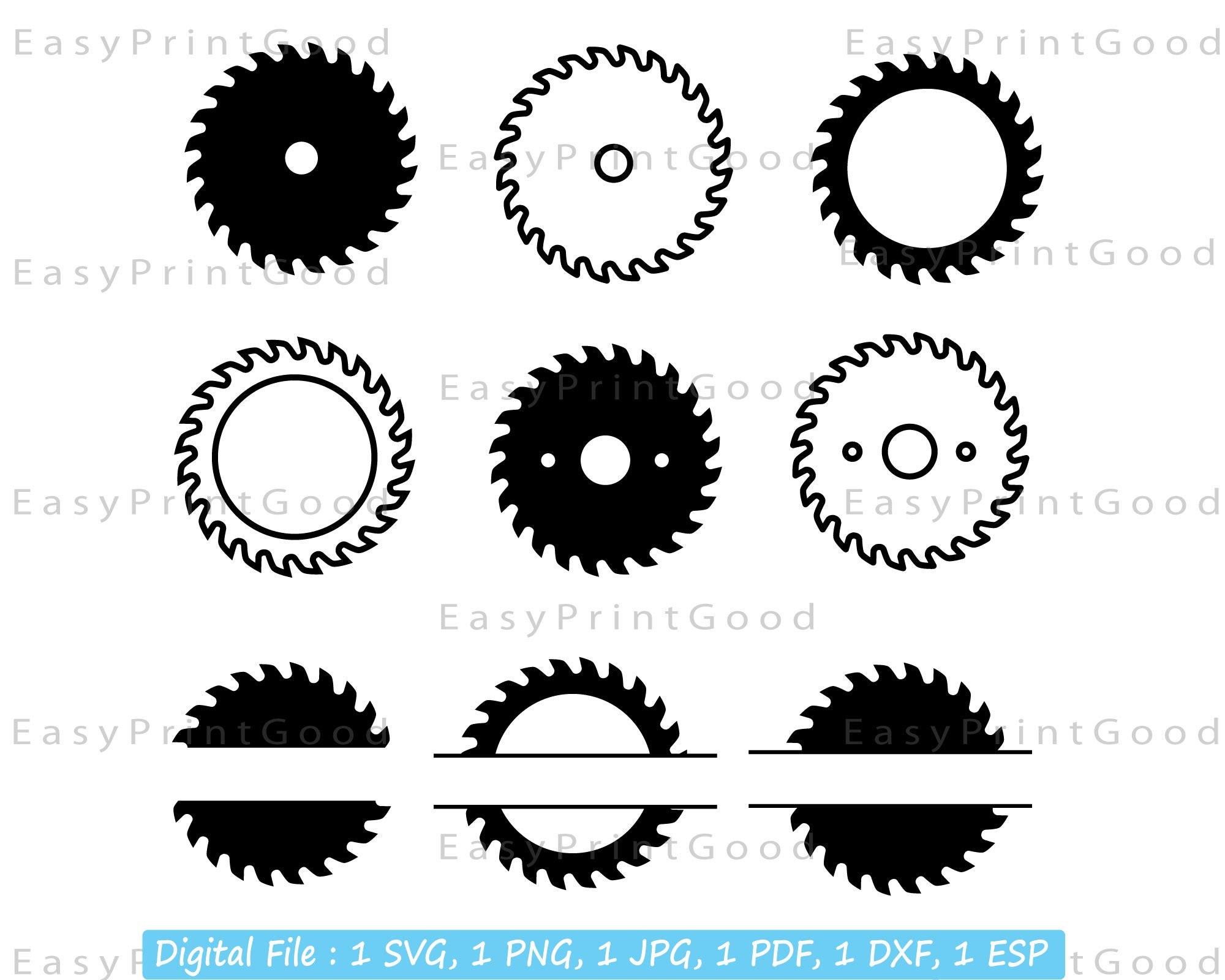Sawblade SVG Bundle: Circular Saw Monogram Frames (digital Download) - Etsy