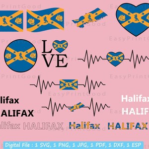 Halifax Flag Svg Bundle, Halifax Flag Clipart, Halifax, Nova Scotia ...