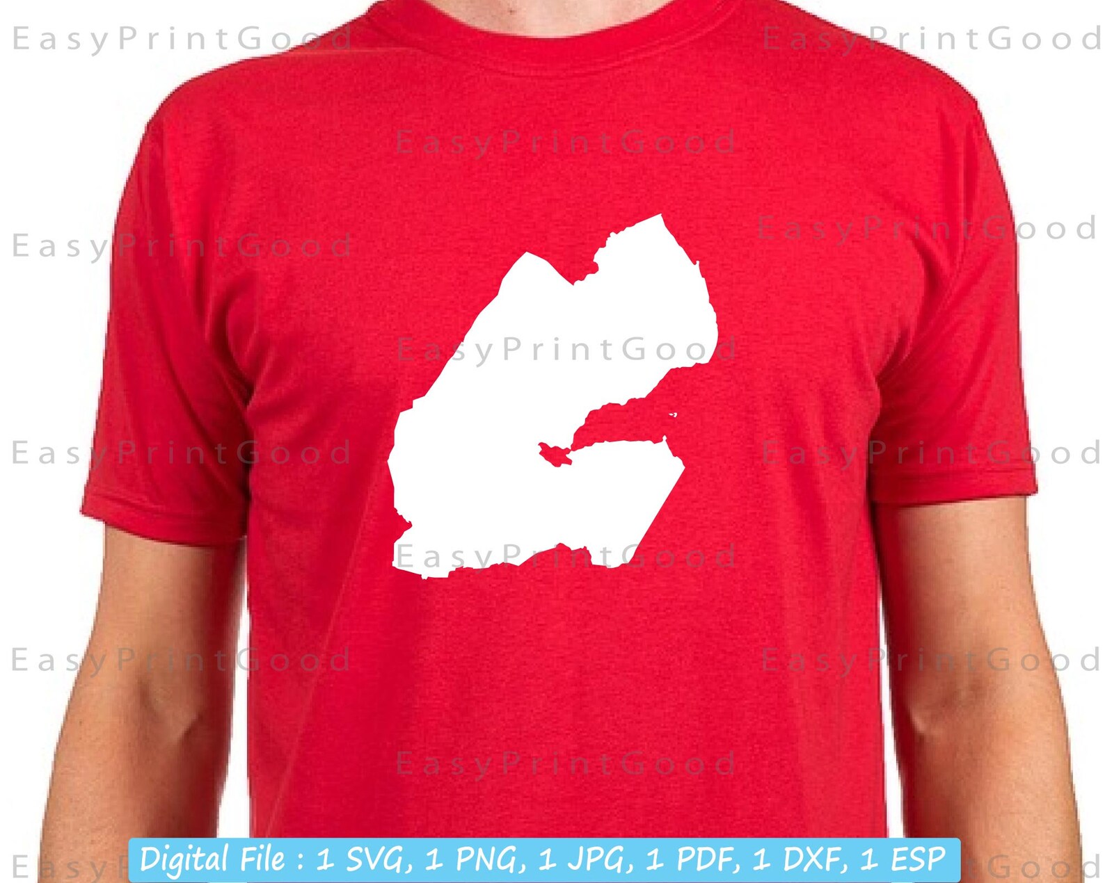 Djibouti Map SVG Bundle: Monogram Frame, Outline Cut File (digital ...
