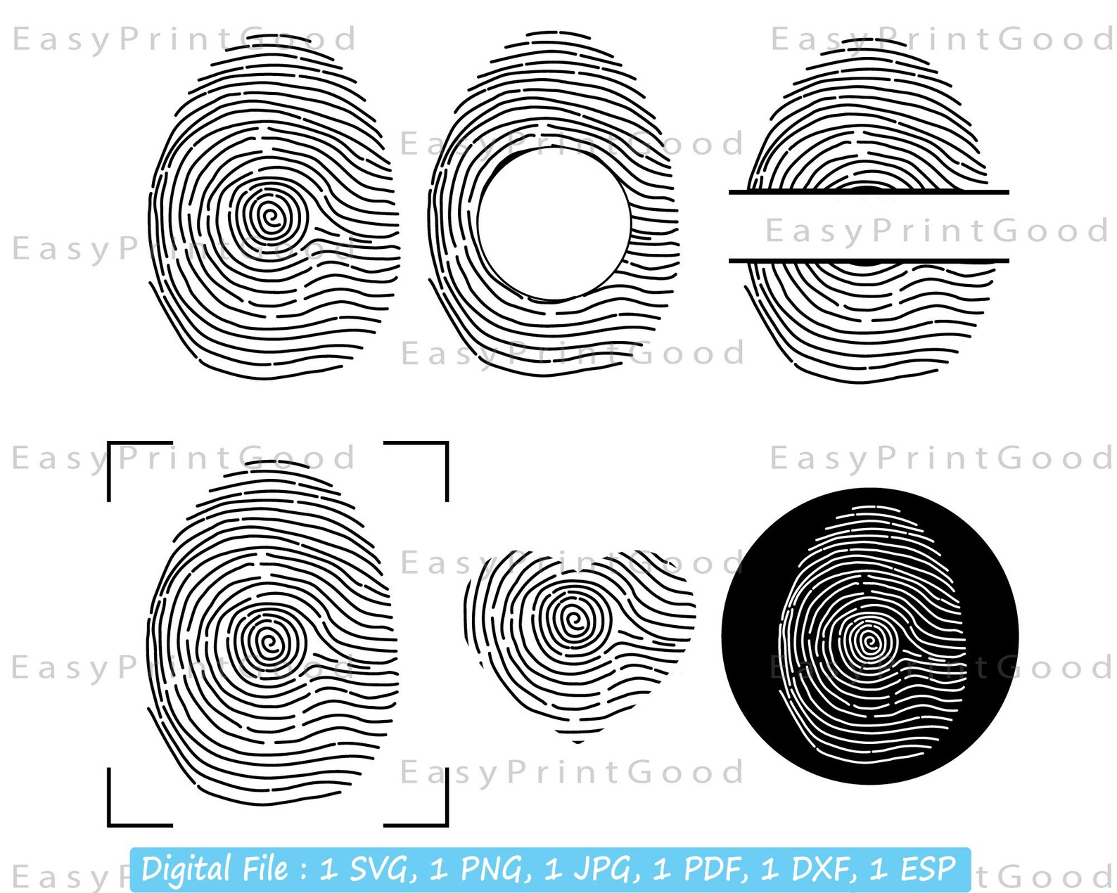 Fingerprint Svg Finger Print Svg Thumbprint Svg Heart - Etsy